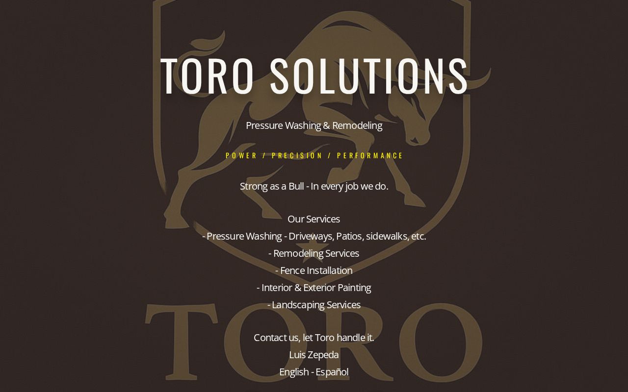 Toro Solutions Power Washing and Remodeling